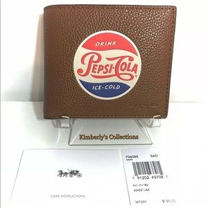 Coach | Bags | Coach Pepsi Leather Wallet New | Poshmark